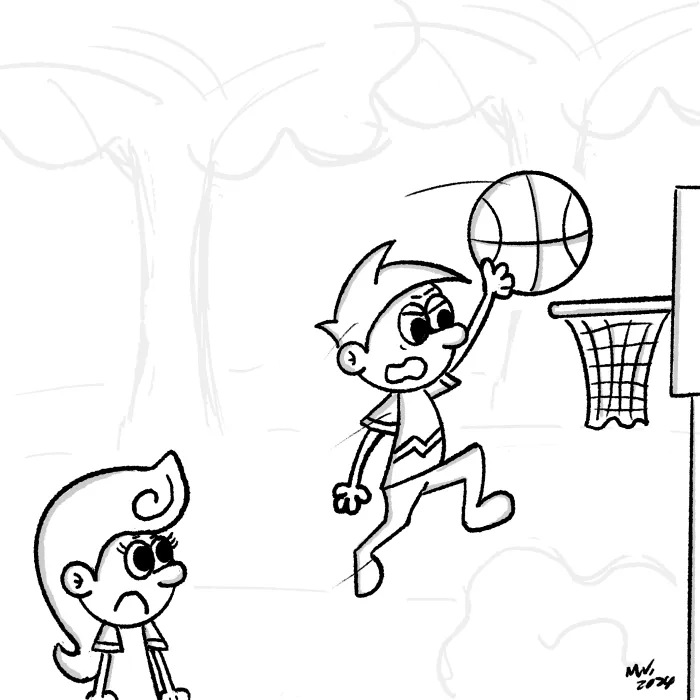 Slam Dunk Original Sports Cartoon eCard | OllyJolly